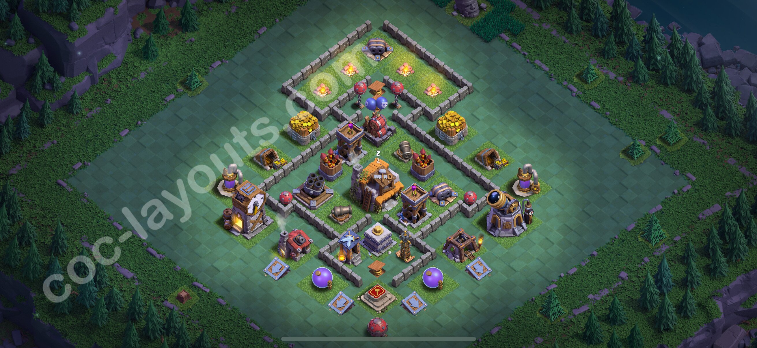 Best Builder Hall Level 5 Anti 2 Stars Base with Link - Clash of Clans ...