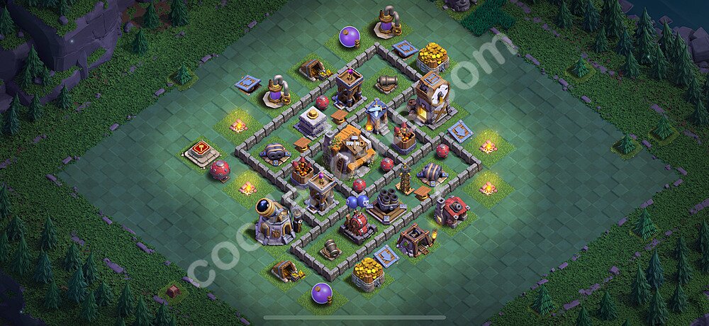 Top Builder Hall Level 5 Anti 3 Stars Base with Link - Clash of Clans ...