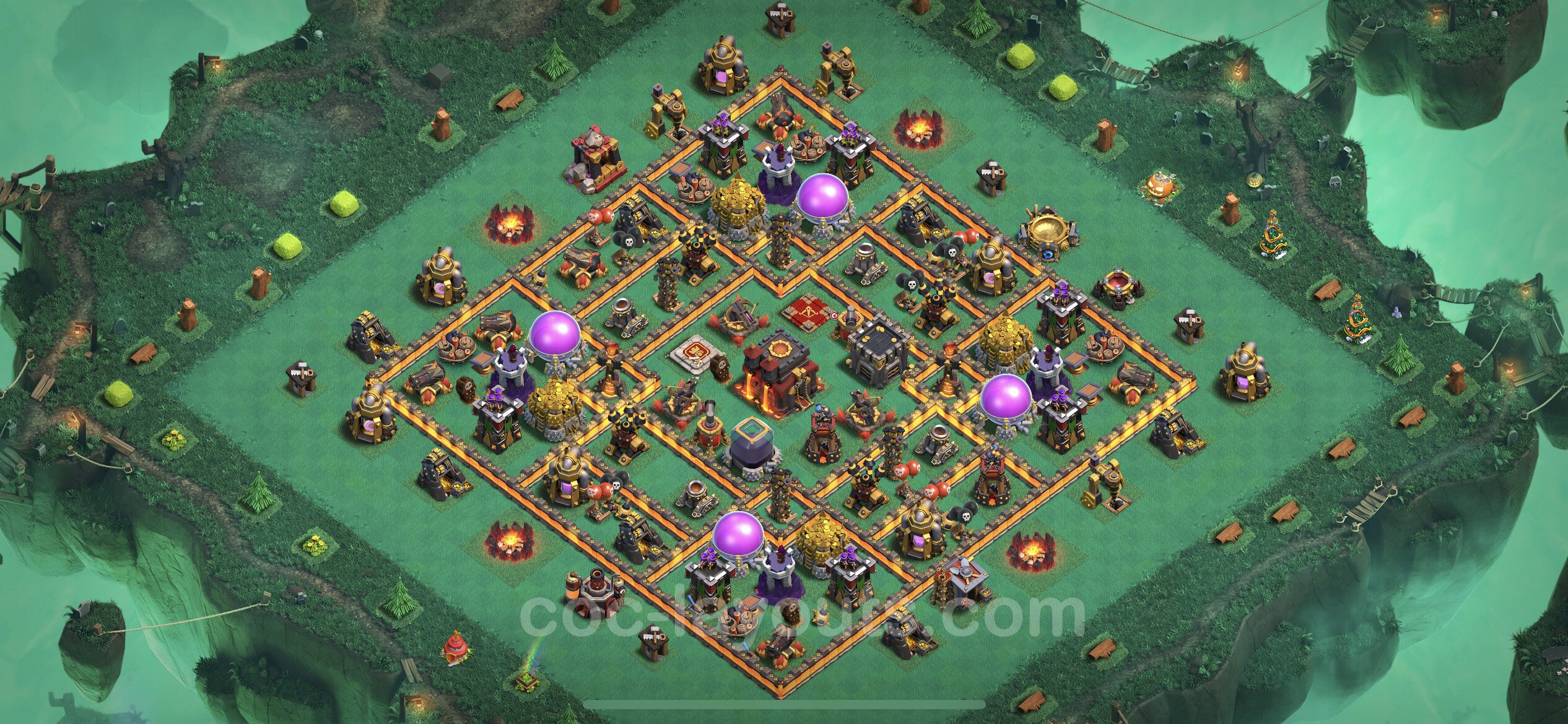 Best Anti 2 Stars Base TH10 With Link Hybrid 2022 Town Hall Level 10