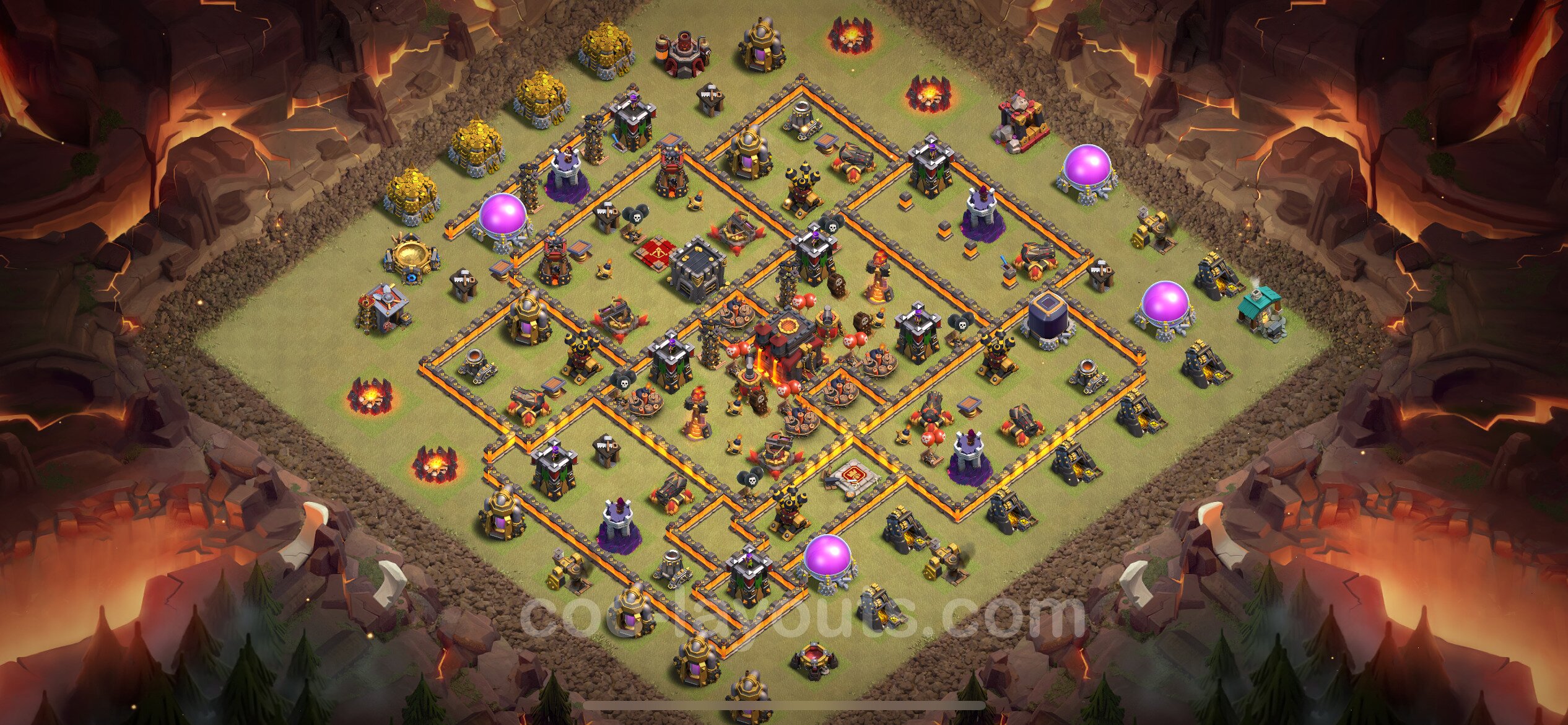 Melhor Layout para Guerra CV10 com link - COC Clash of Clans 2023 ...