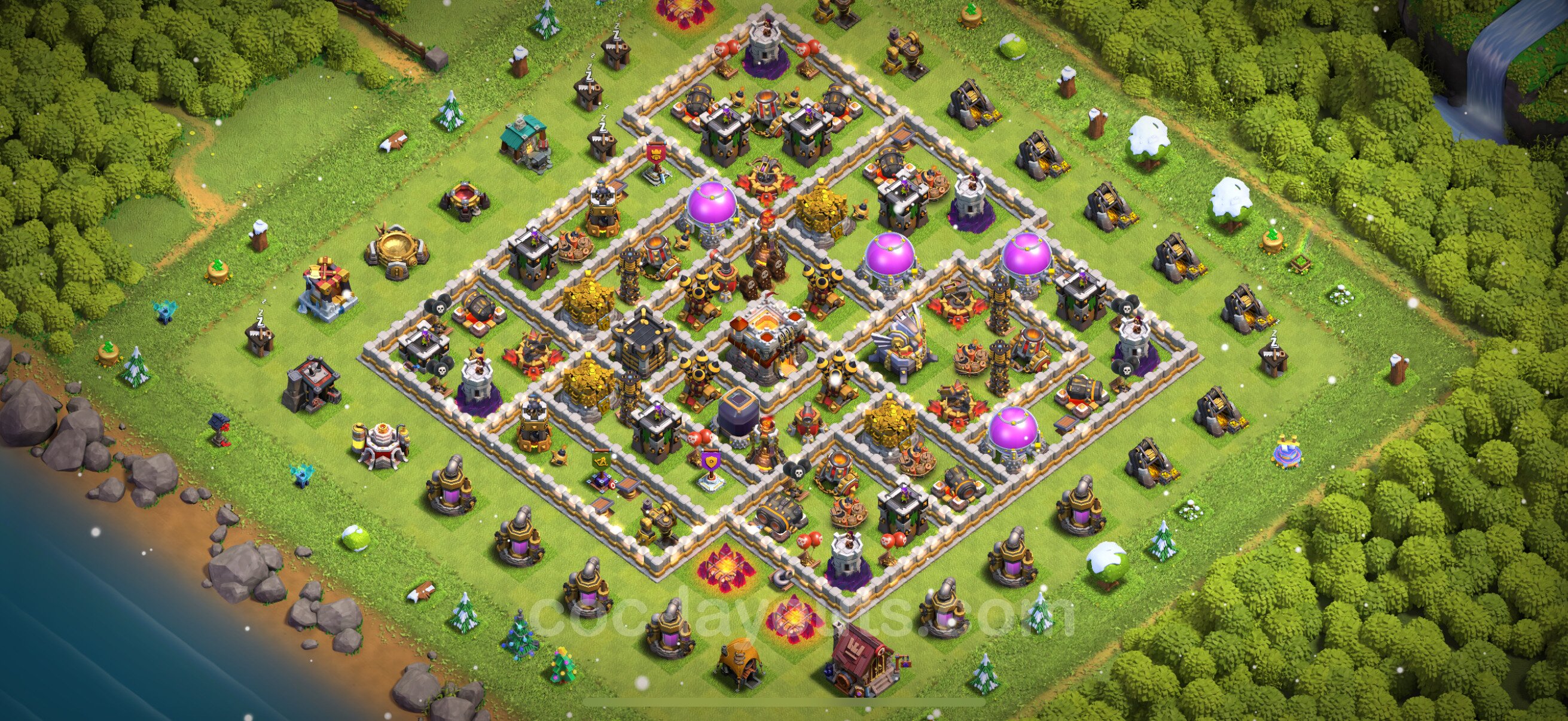 Base TH11 With Link Hybrid Max Levels 2024 Town Hall Level 11 Base