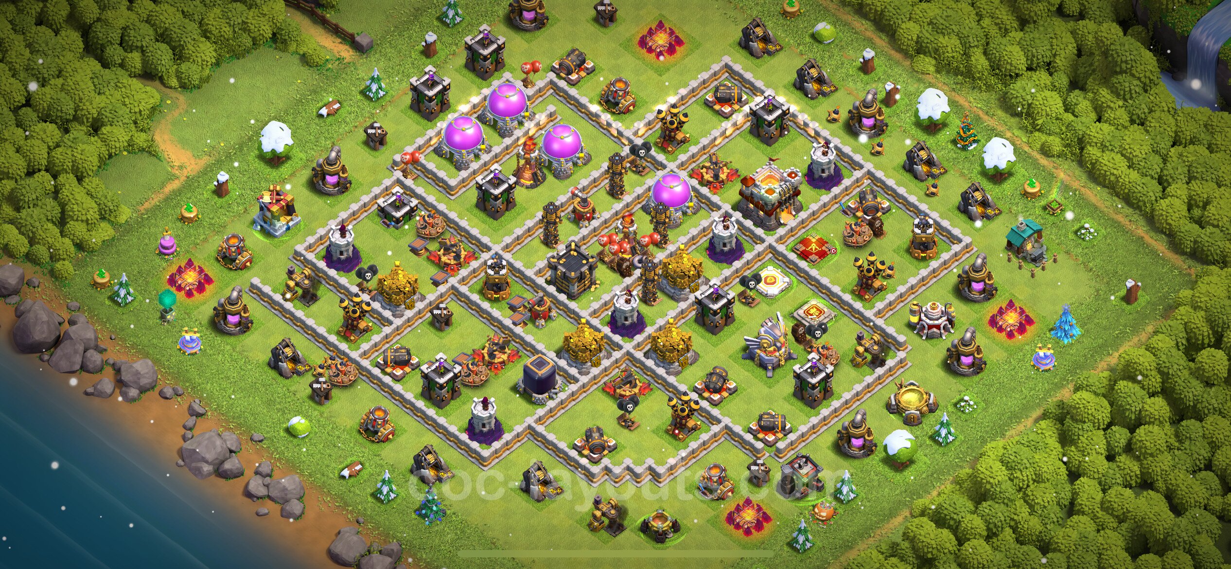 Die Anti 3 Sterne Base Rathaus Level 11 + Link, Anti Alles - COC Clash ...