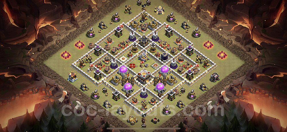 Melhor Layout para Guerra CV11 com link, Híbrido - COC Clash of Clans ...