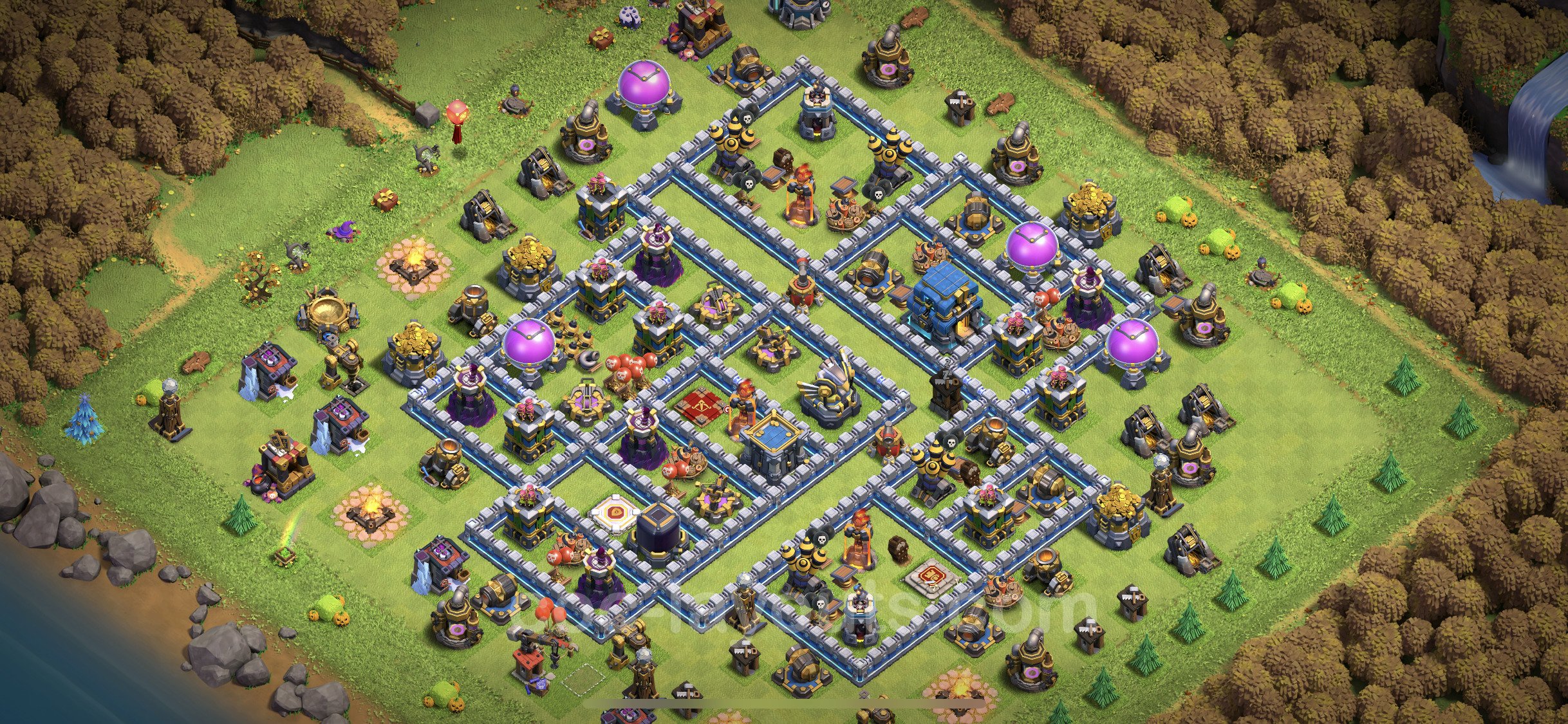 Base TH12 With Link Anti Everything Max Levels Town Hall Level 12