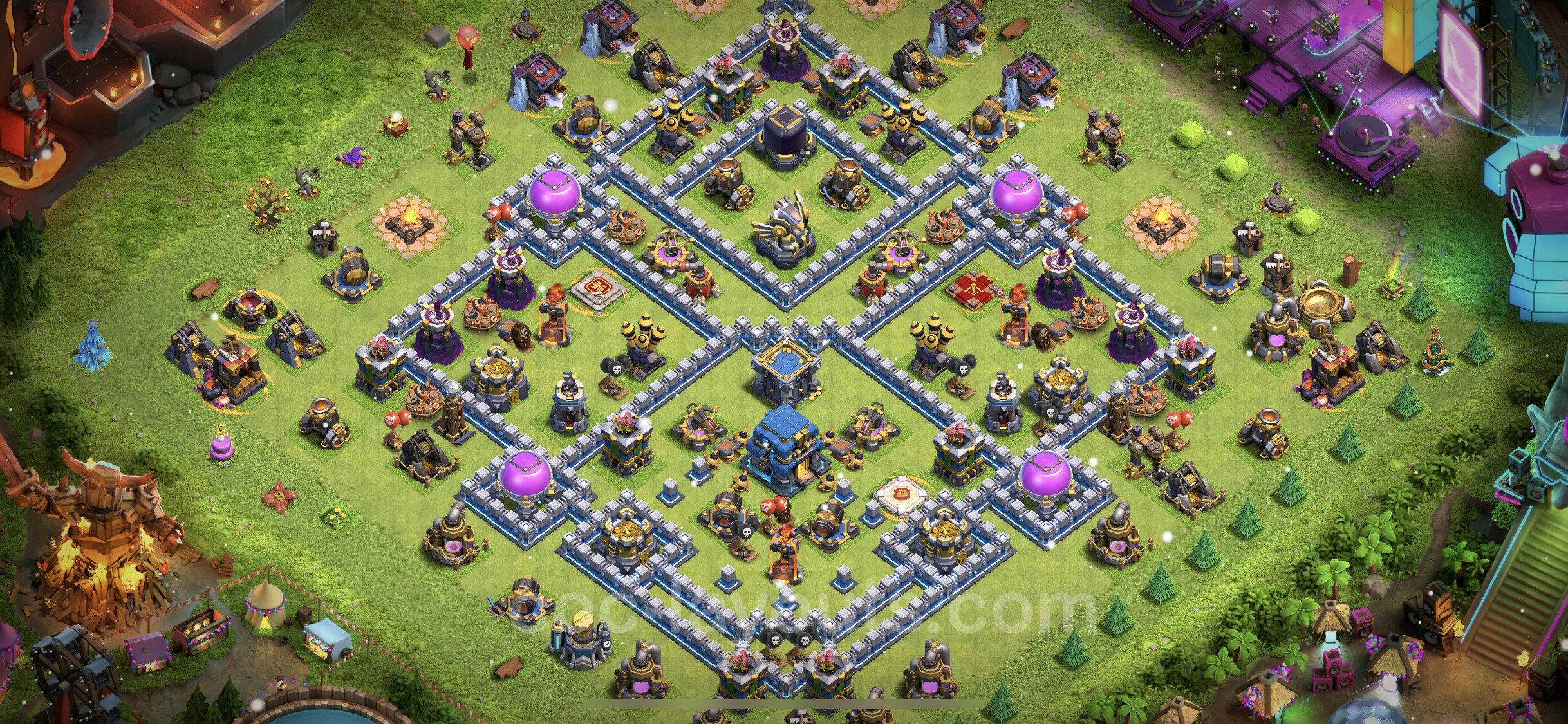 Farming Base TH12 Max Levels With Link Town Hall Level 12 Base Copy