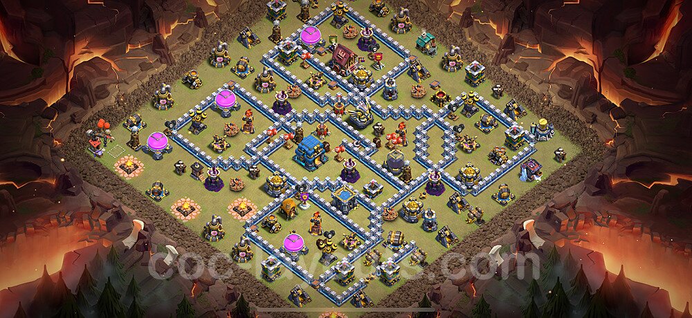 Die Anti 2 Sterne War Base RH12 + Link, Hybrid - COC Kriegsbase Rathaus Level 12 - CW / CK Base ...