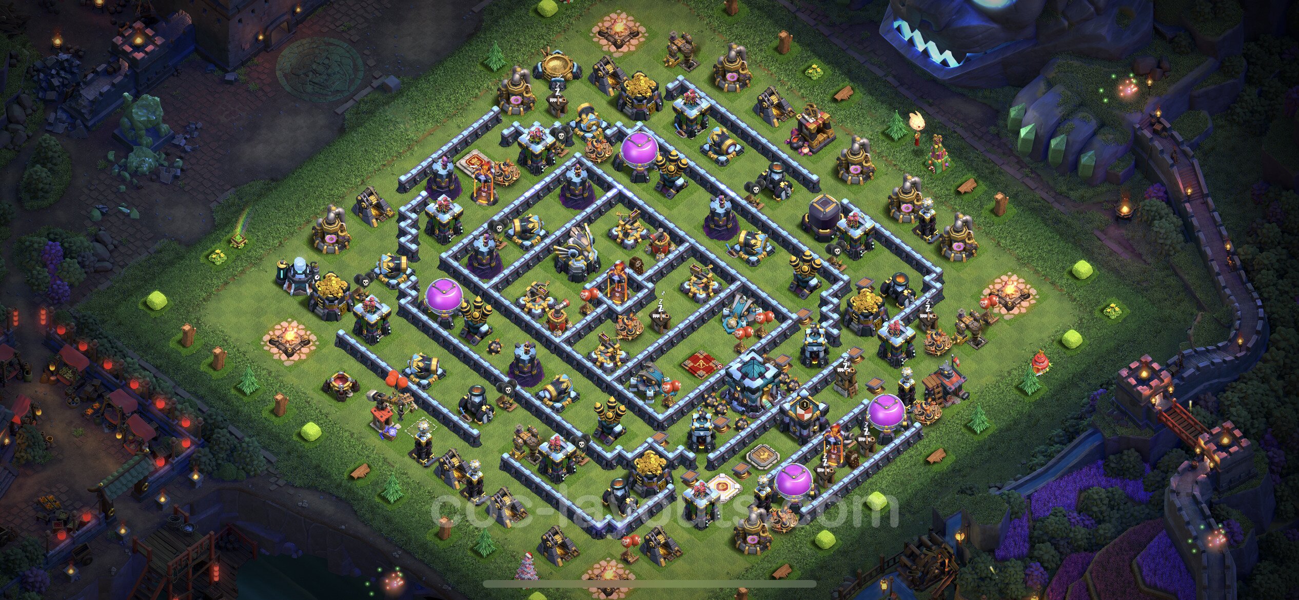 Best Base TH13 with Link Anti Everything 2022 - Town Hall Level 13 Base ...