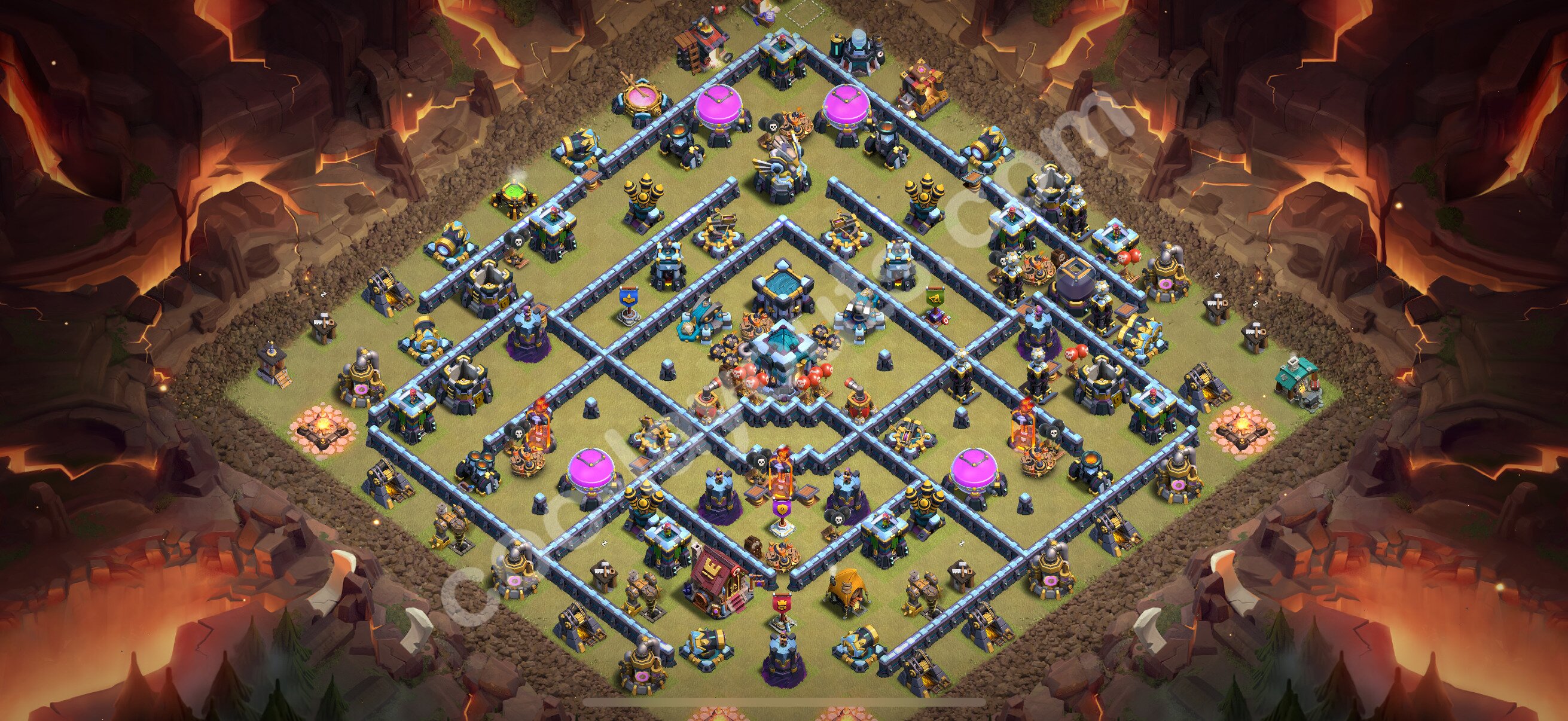 Diseño para Guerra Anti 2 Estrellas Ayuntamiento nivel 13 Copiar, Liga ...