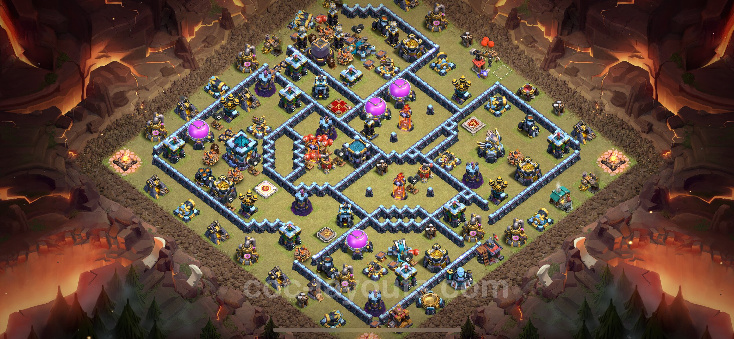 Best War Base TH13 with Link, Anti Everything, Hybrid 2023 - Town Hall Level 13 CWL Base Copy ...