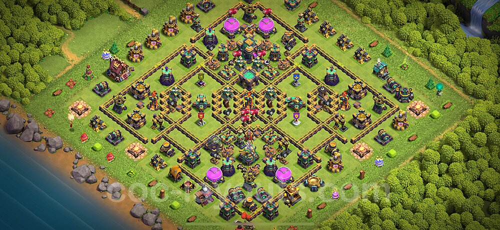 Die Anti Alles Base Rathaus Level 14 Link Legend League Coc Clash