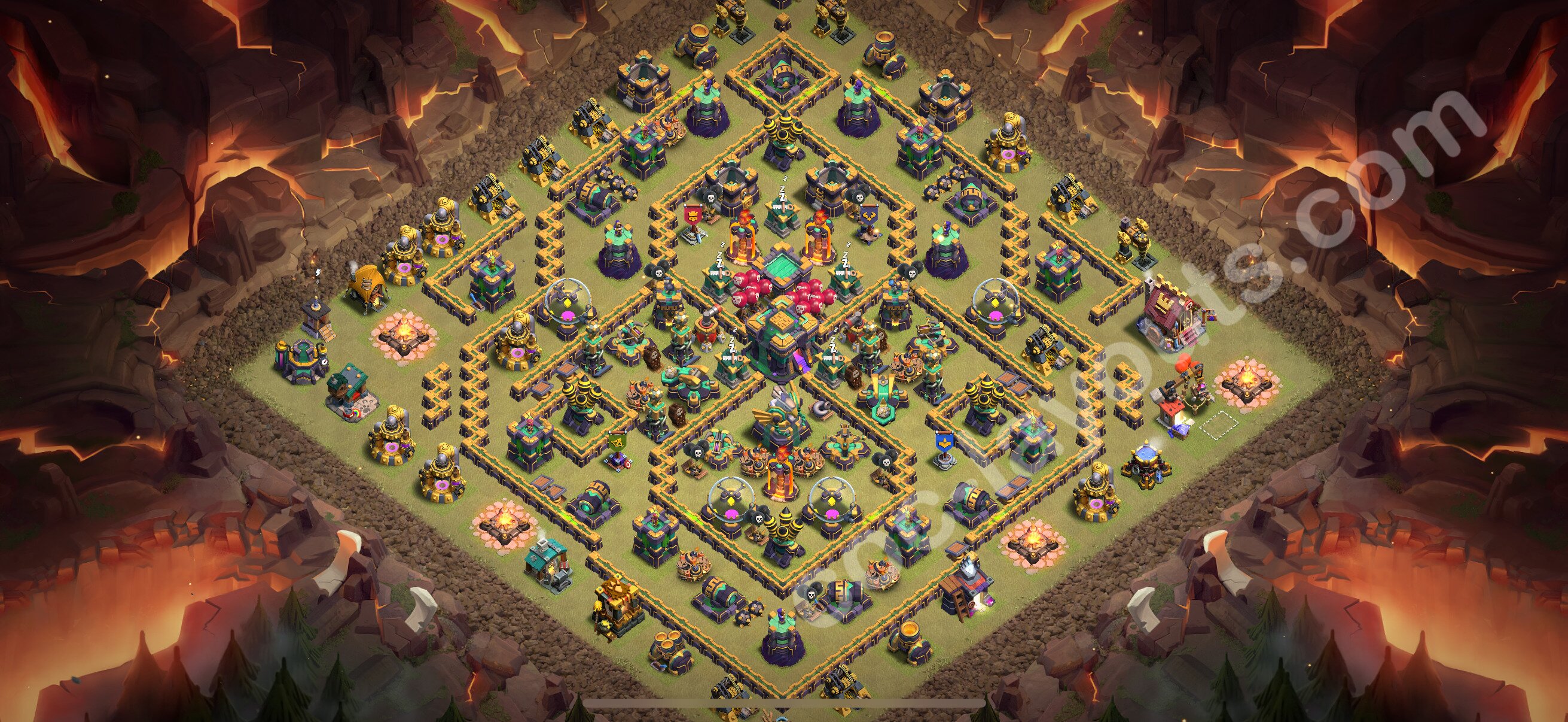 Best Anti 3 Stars War Base TH14 With Link Anti Everything 2023 Town