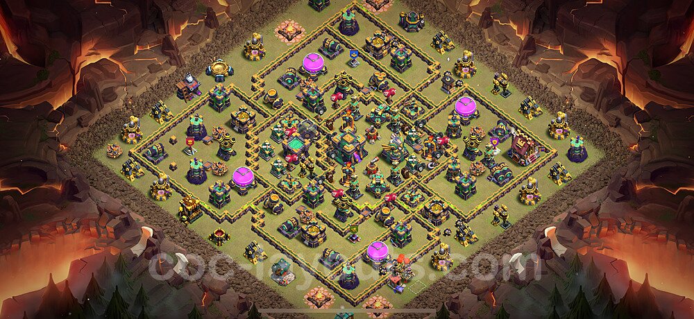 Best War Base TH14 with Link, Anti Everything 2023 - Town Hall Level 14 CWL Base Copy - (#175)