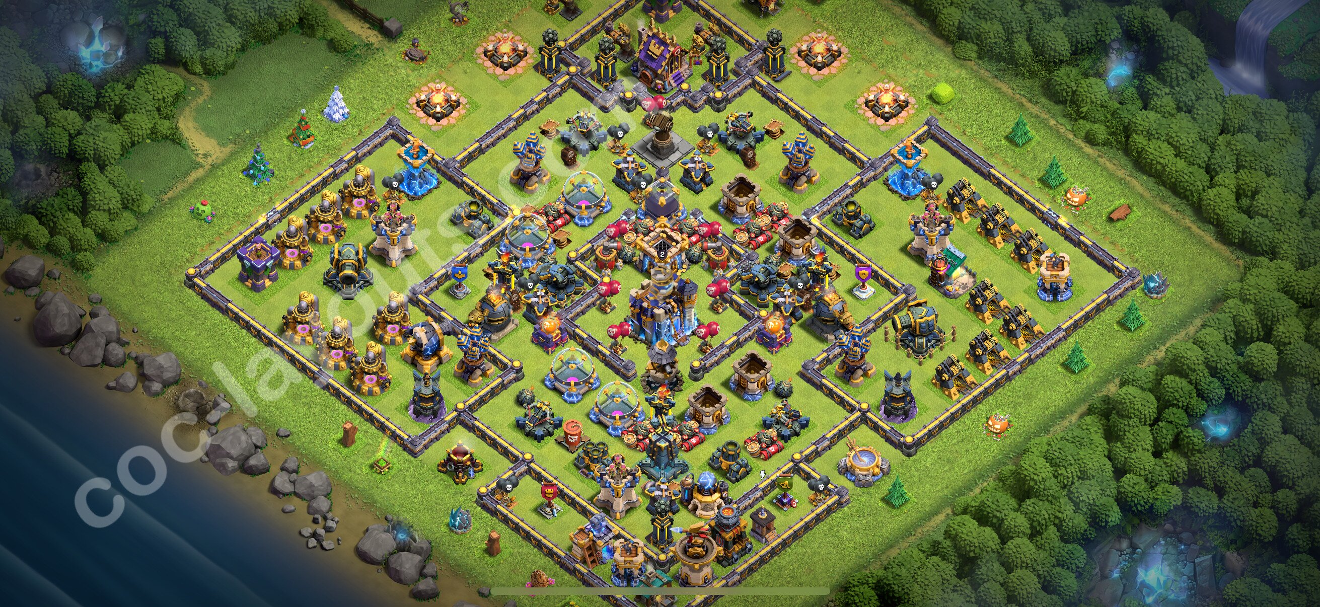 Gute Farm Base Rathaus Level 18 + Link, Anti 3 Sterne, Hybrid - COC ...