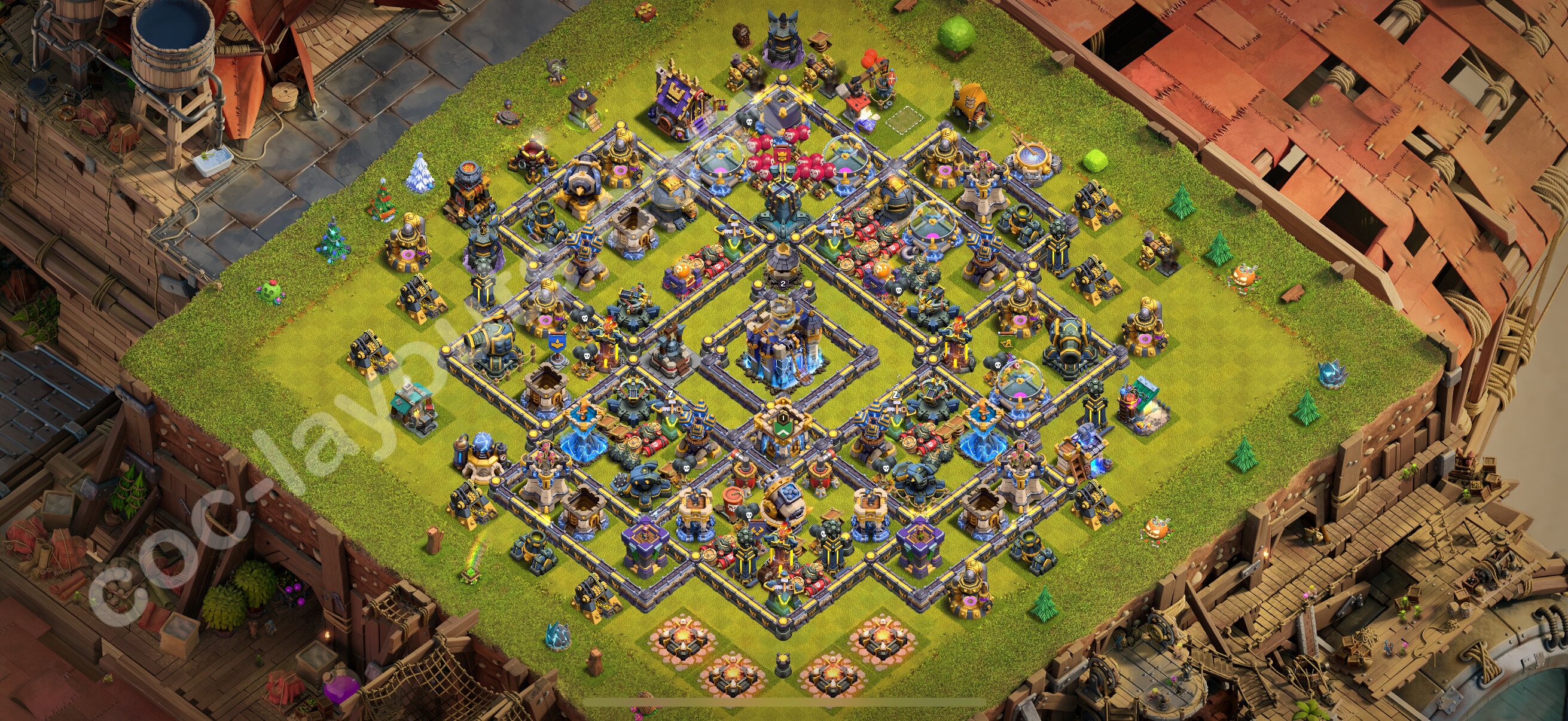 Gute Farm Base Rathaus Level 18 + Link, Hybrid - COC Clash of Clans ...