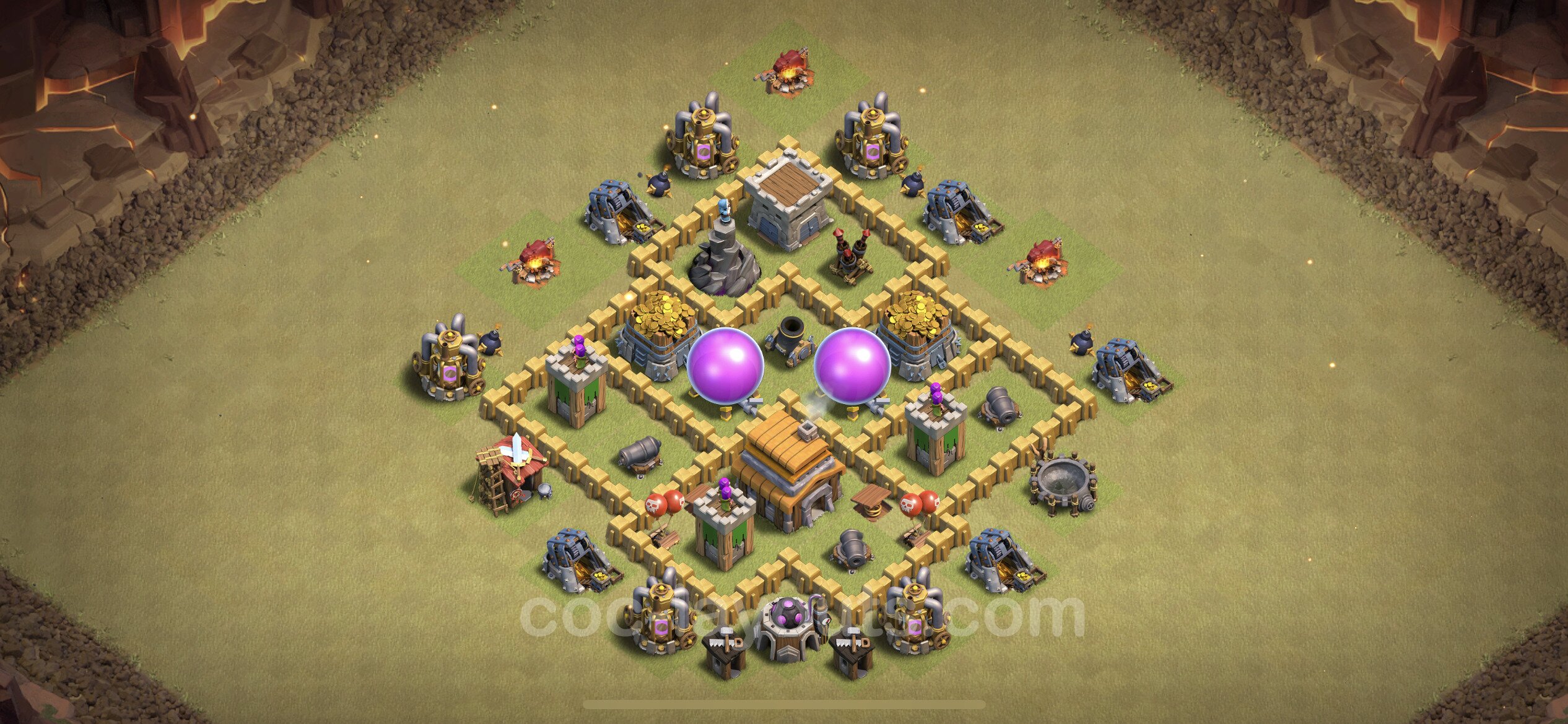 Best Anti 3 Stars War Base TH5 With Link Hybrid Town Hall Level 5 Best Anti 3 Stars War Base TH5 With Link Hybrid Town Hall Level 5