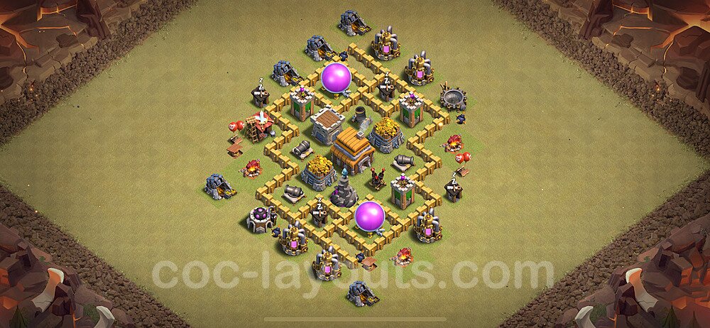 Best Anti 3 Stars War Base TH5 with Link, Hybrid - Town Hall Level 5 ...