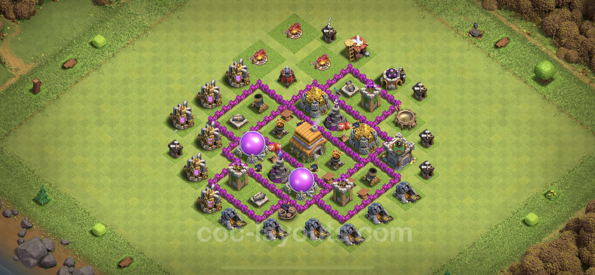 Farming Base TH6 Max Levels With Link Anti Everything Town Hall Farming Base TH6 Max Levels With Link Anti Everything Town Hall