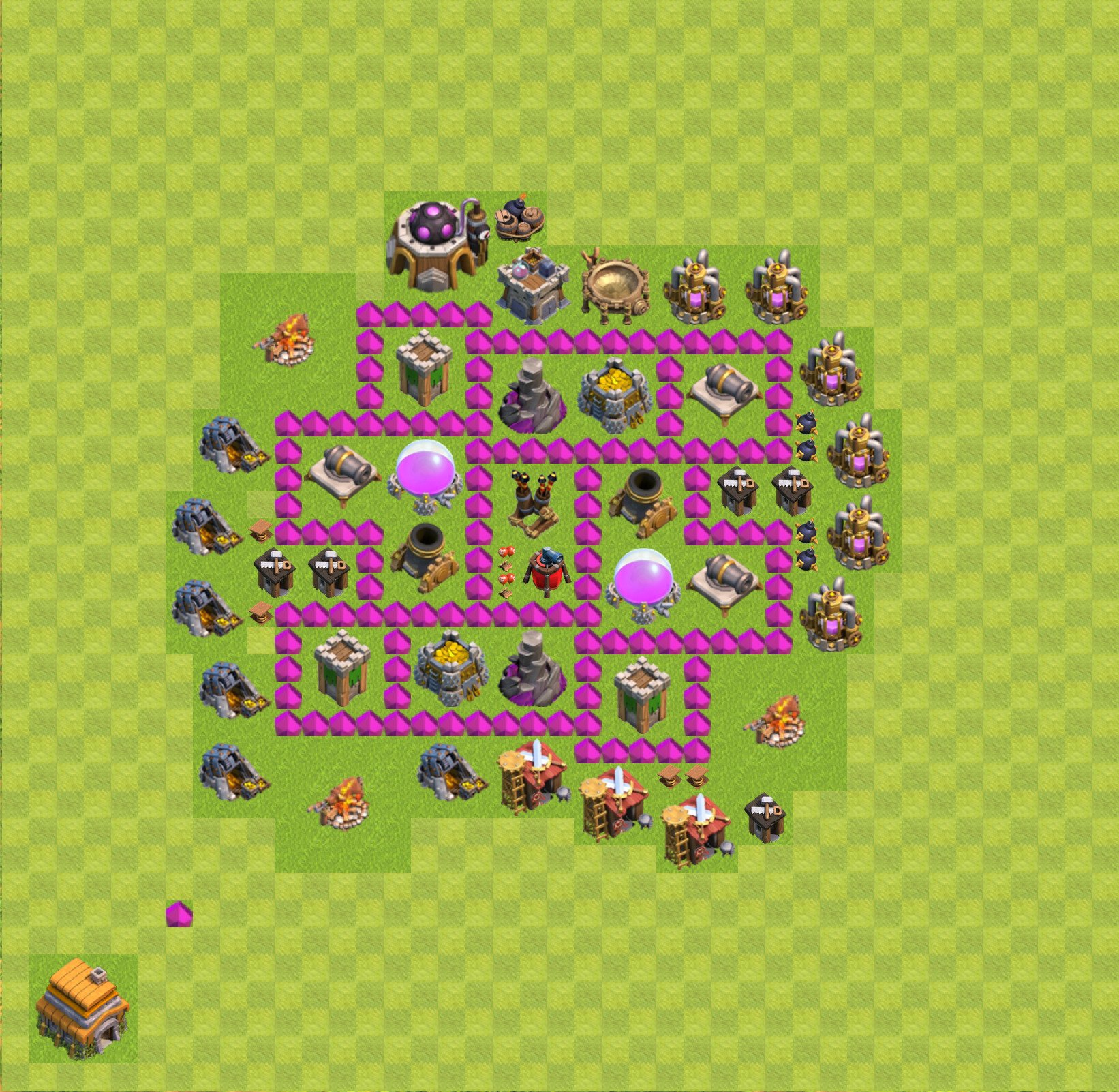 Farming Base TH6 Clash Of Clans Town Hall Level 6 Base 45 