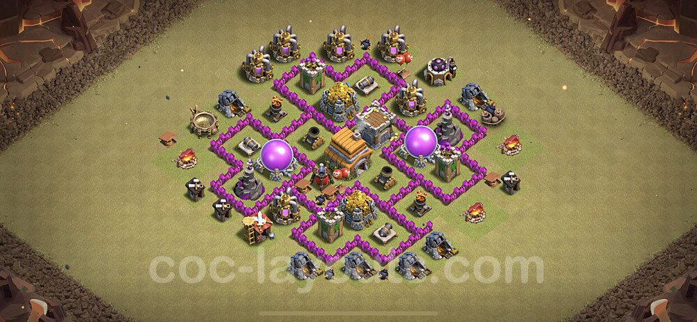 Die War Base RH6 + Link - COC Kriegsbase Rathaus Level 6 - CW / CK Base ...