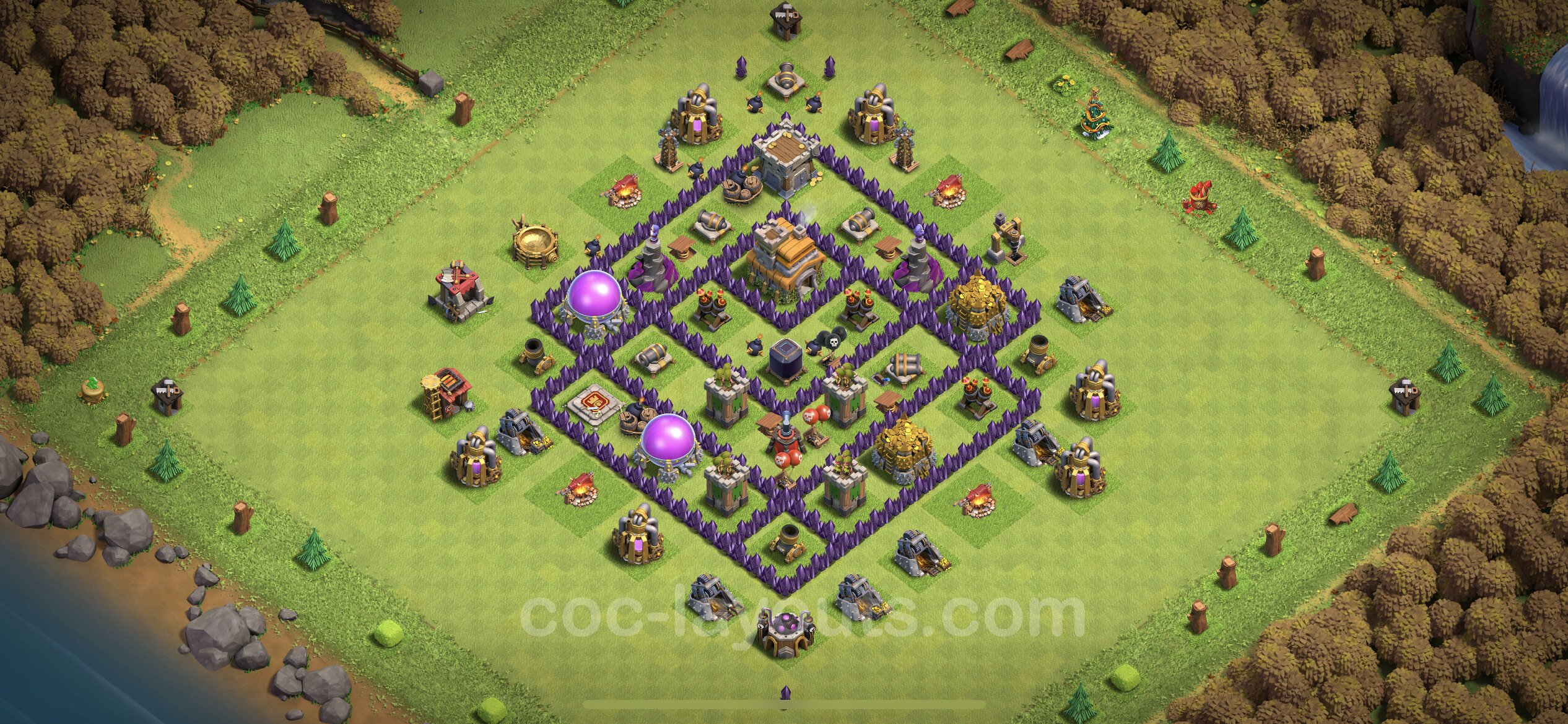 Base TH7 with Link, Hybrid, Anti Everything Max Levels - Town Hall ...