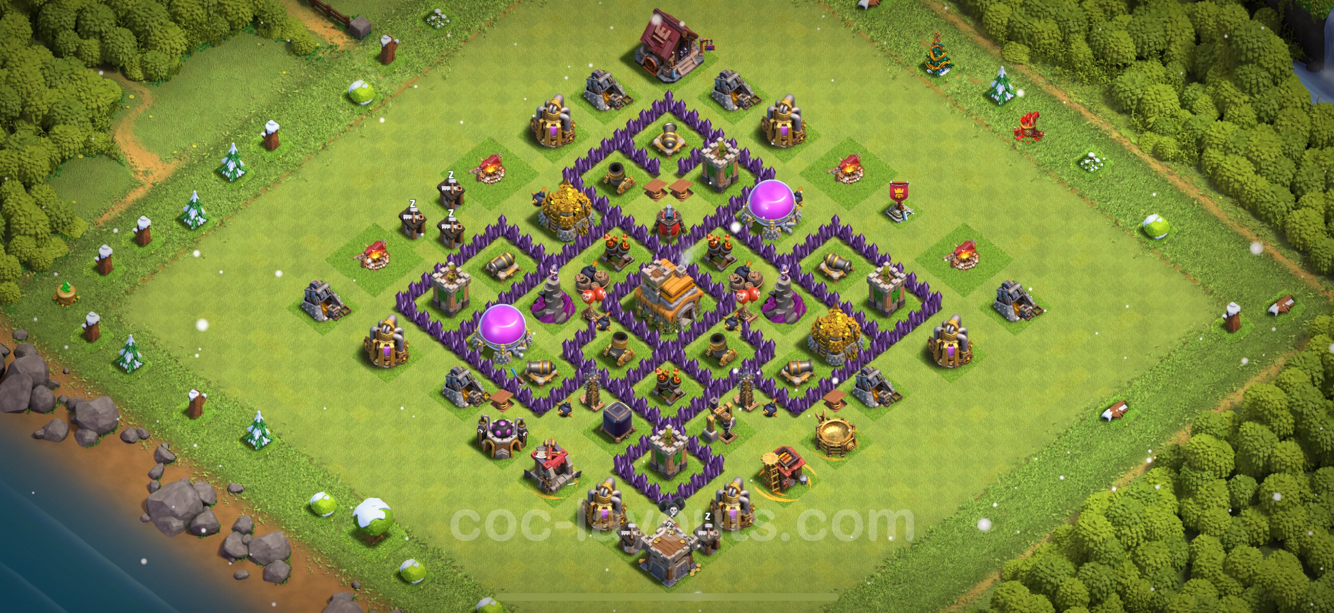 Best Anti 3 Stars Base TH7 With Link Hybrid 2023 Town Hall Level 7 Best Anti 3 Stars Base TH7 With Link Hybrid 2023 Town Hall Level 7