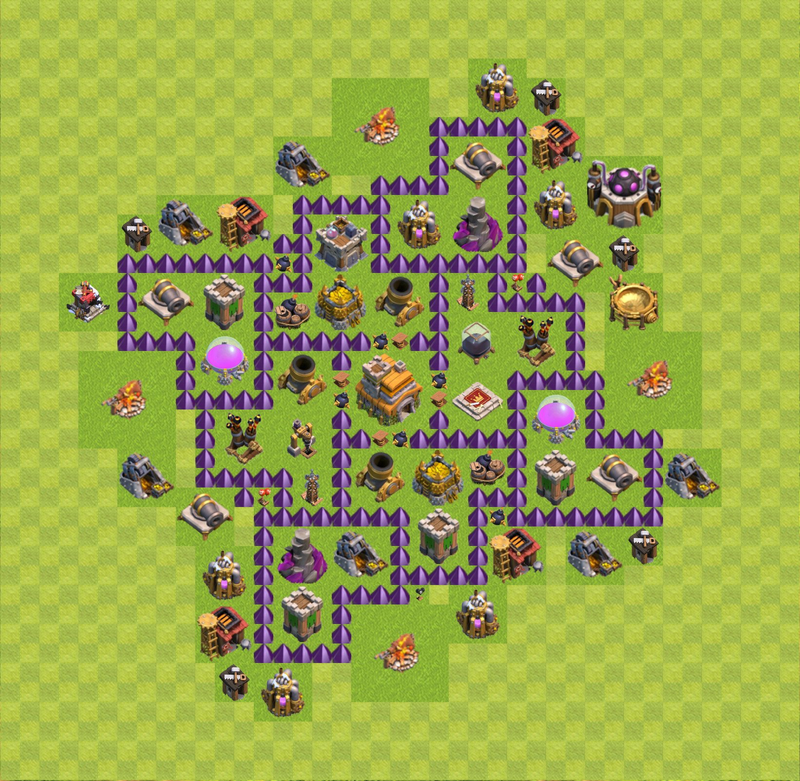 Trophy Defense Base TH7 Clash Of Clans Town Hall Level 7 Base 7 