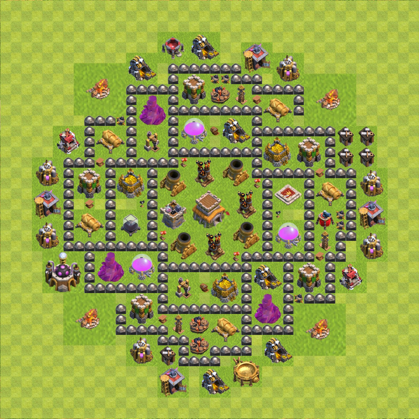 Clash Of Clans Level 8 Town Hall Defense Layout