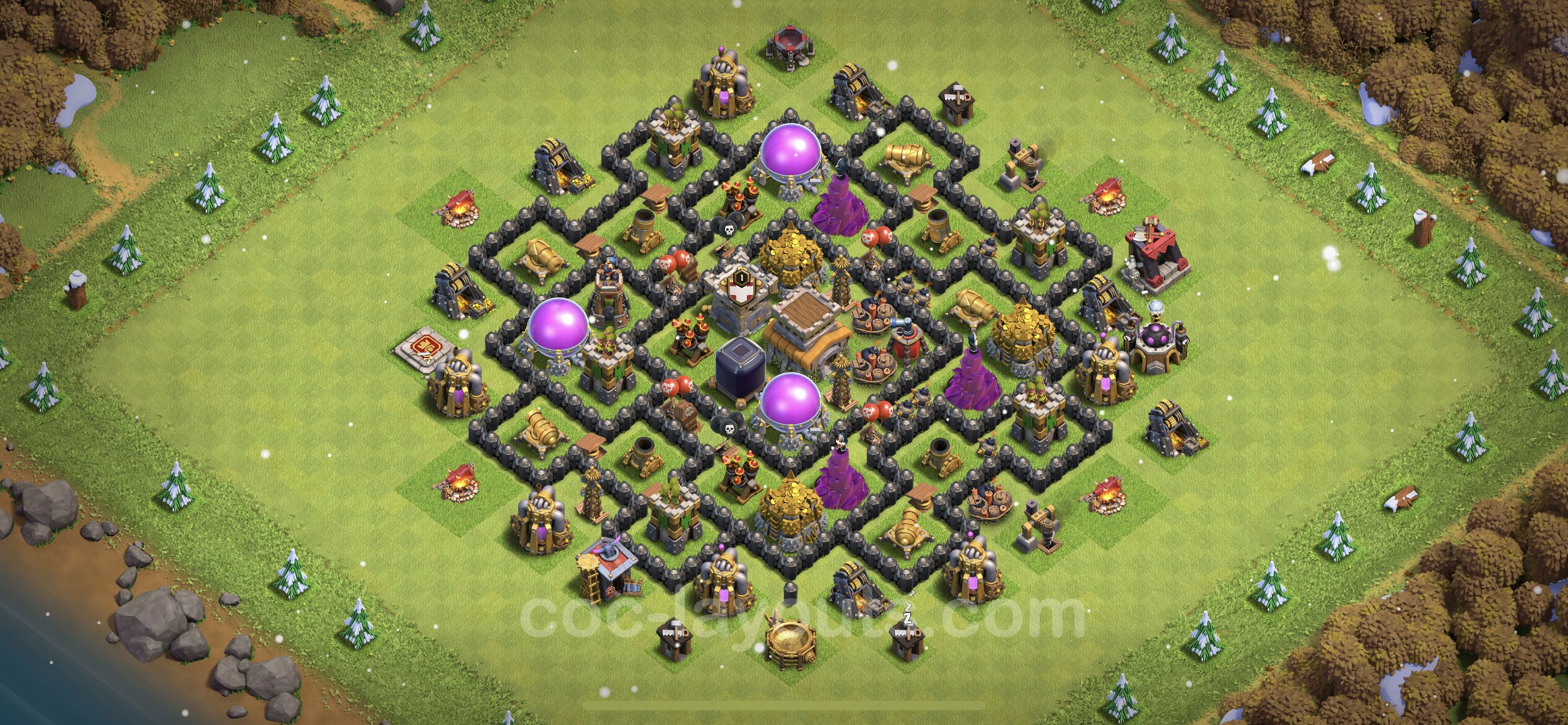 Clash Of Clans Th8 Hybrid Base Clash Of Clans Th8 Hybrid Base