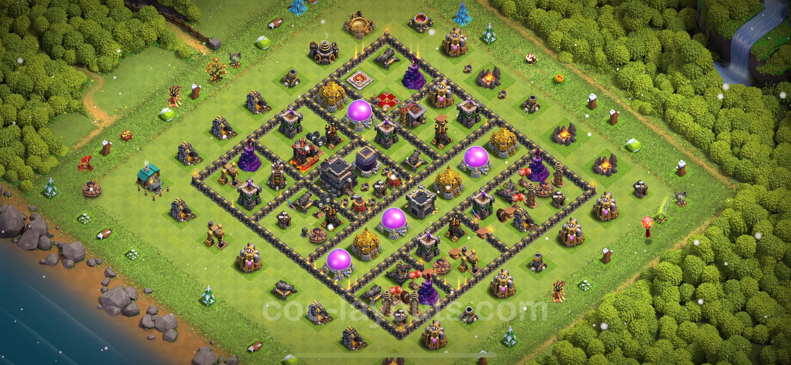 Farming Base TH9 With Link Anti 3 Stars Hybrid Clash Of Clans 2023 Farming Base TH9 With Link Anti 3 Stars Hybrid Clash Of Clans 2023
