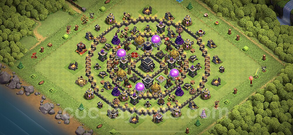 Diseño Ayuntamiento 9 al Maximo para farming Copiar, Híbrido, Anti Aire ...