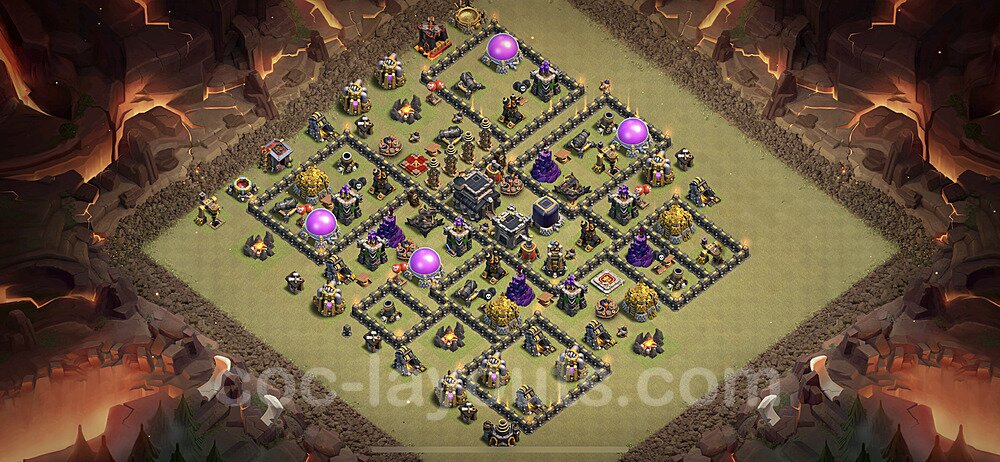 Melhor Layout para Guerra CV9 com link, Híbrido, Anti Tudo - COC Clash ...